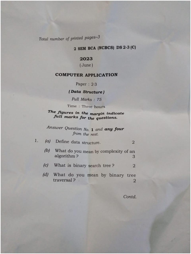 Data Structure Question Paper BCA | BCA Question Paper Data Structure ... Data Structure Question Paper BCA | BCA Question Paper Data Structure ...
