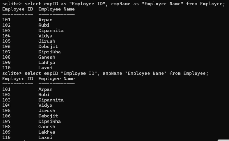 SQLite Practical Questions with Answers | SQLite Practice with ...