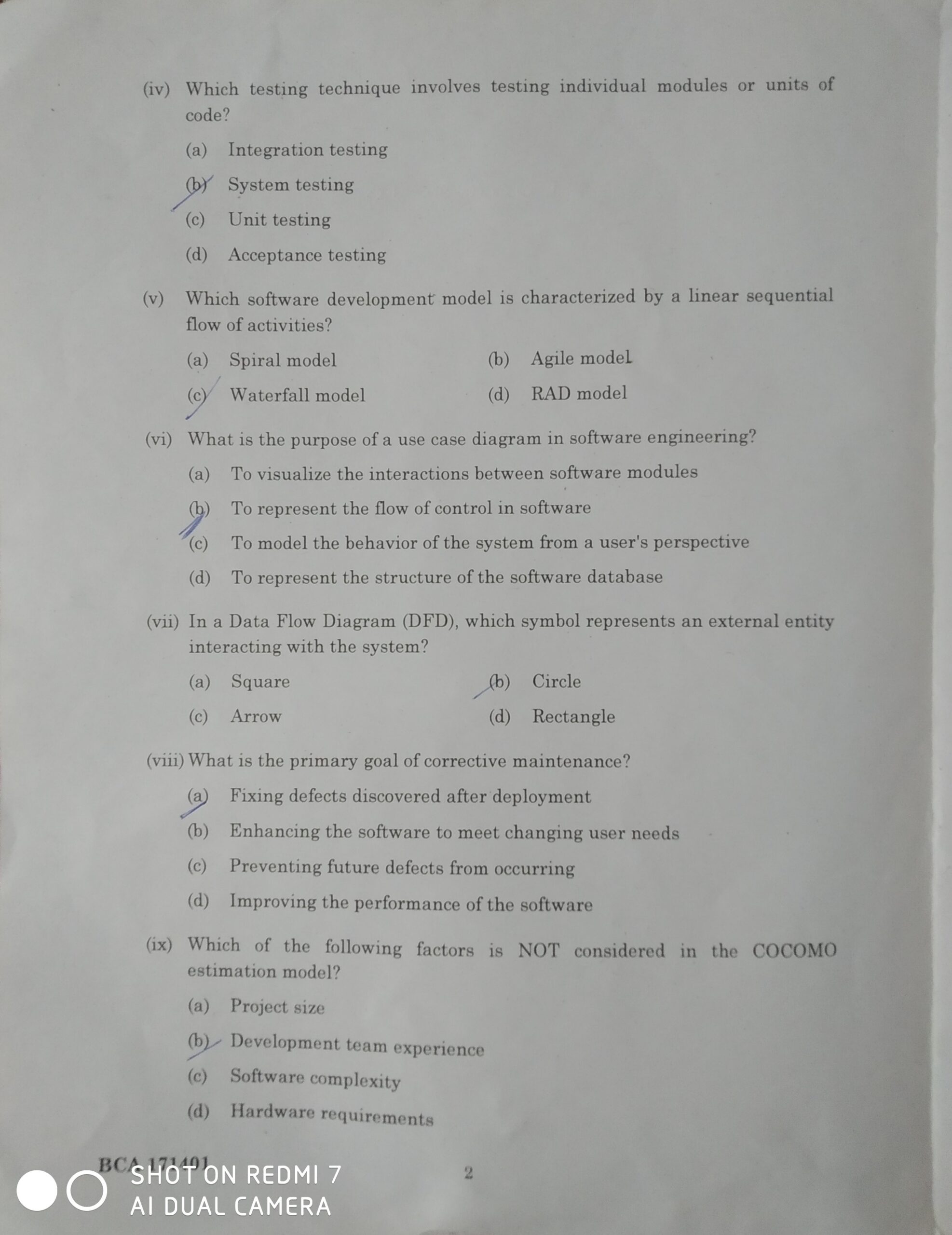 Software Engineering Question Paper Bca 2024 Question Paper Software